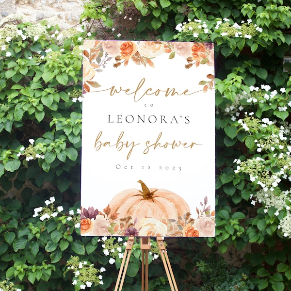 Welcome Little Pumpkin Shower Sign - Etsy