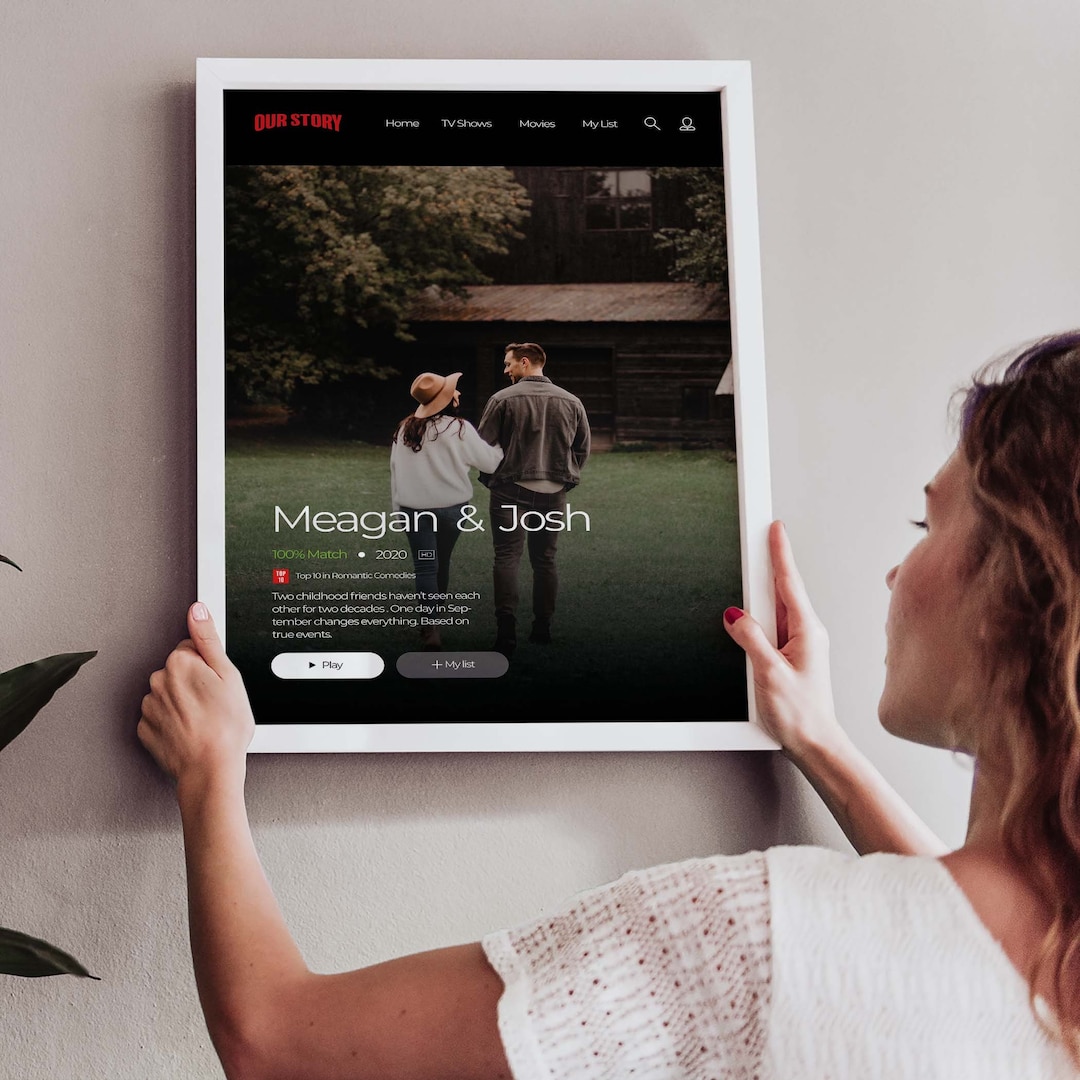 Personalized Movie Poster, Christmas Gift for Him, Couples Portrait ...