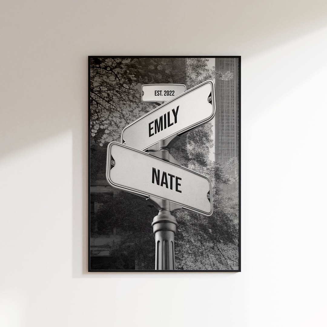 Custom Intersection Sign, Personalized Valentine's Day Gift, Street ...