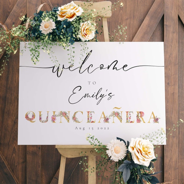 Quinceañera Welcome Sign - Etsy