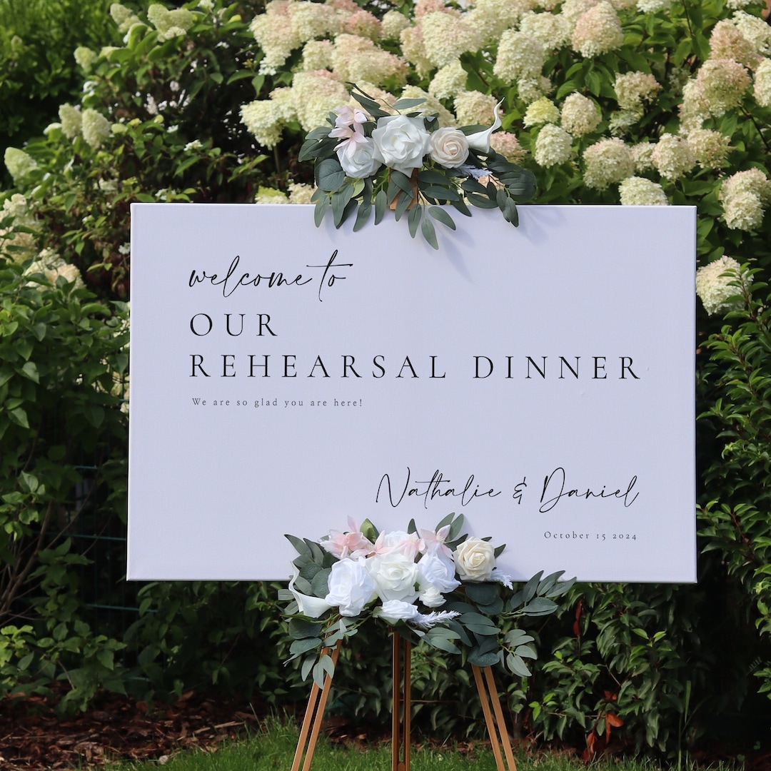 Rehearsal Dinner Sign, Rehearsal Sign, Rehearsal Dinner Wedding Sign ...