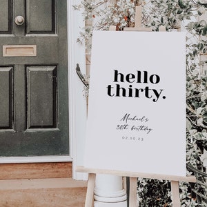 Birthday Welcome Sign, Hello 30, Birthday Yard Signs, Birthday Decor ...