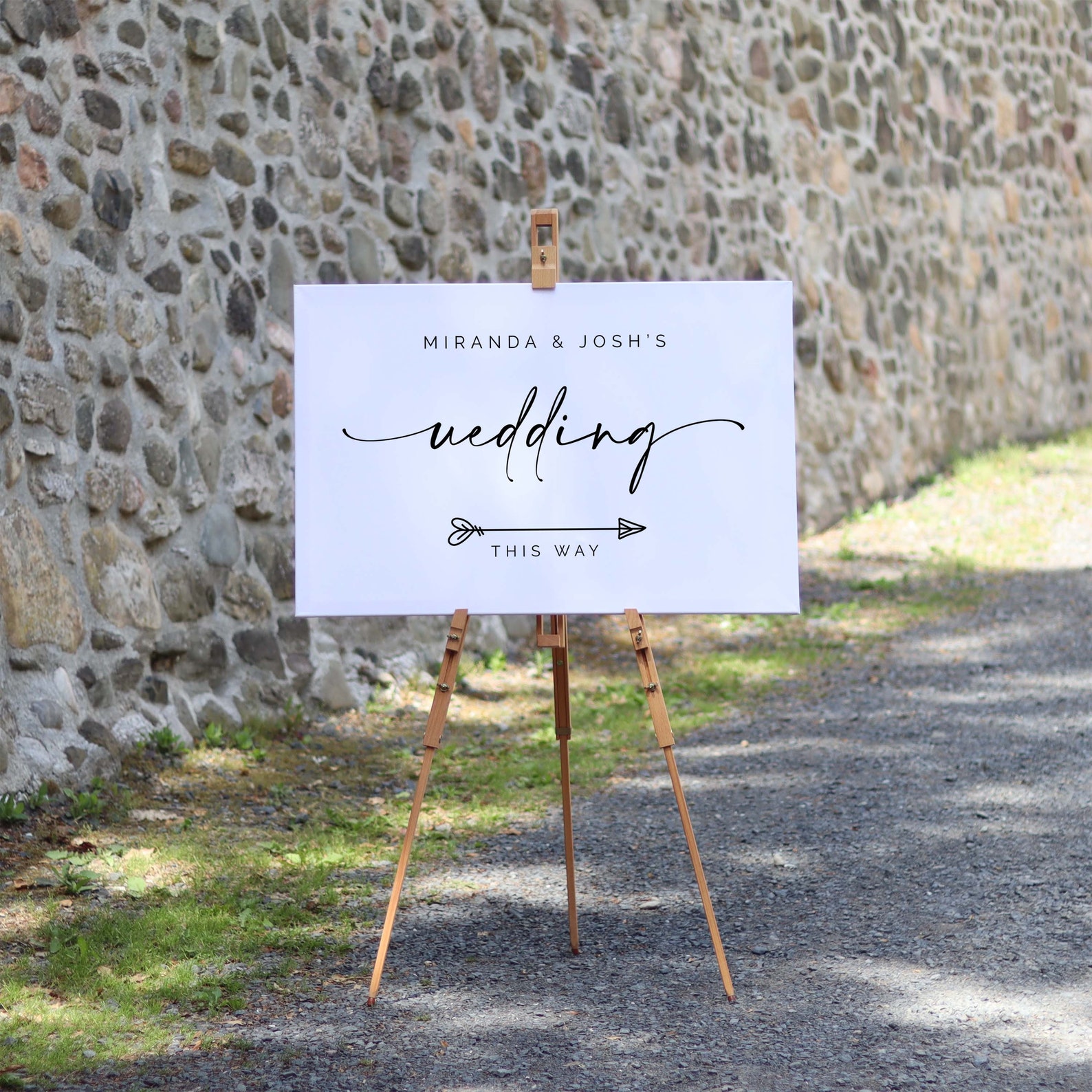 Modern Wedding This Way Sign, Party Direction Arrow - Etsy