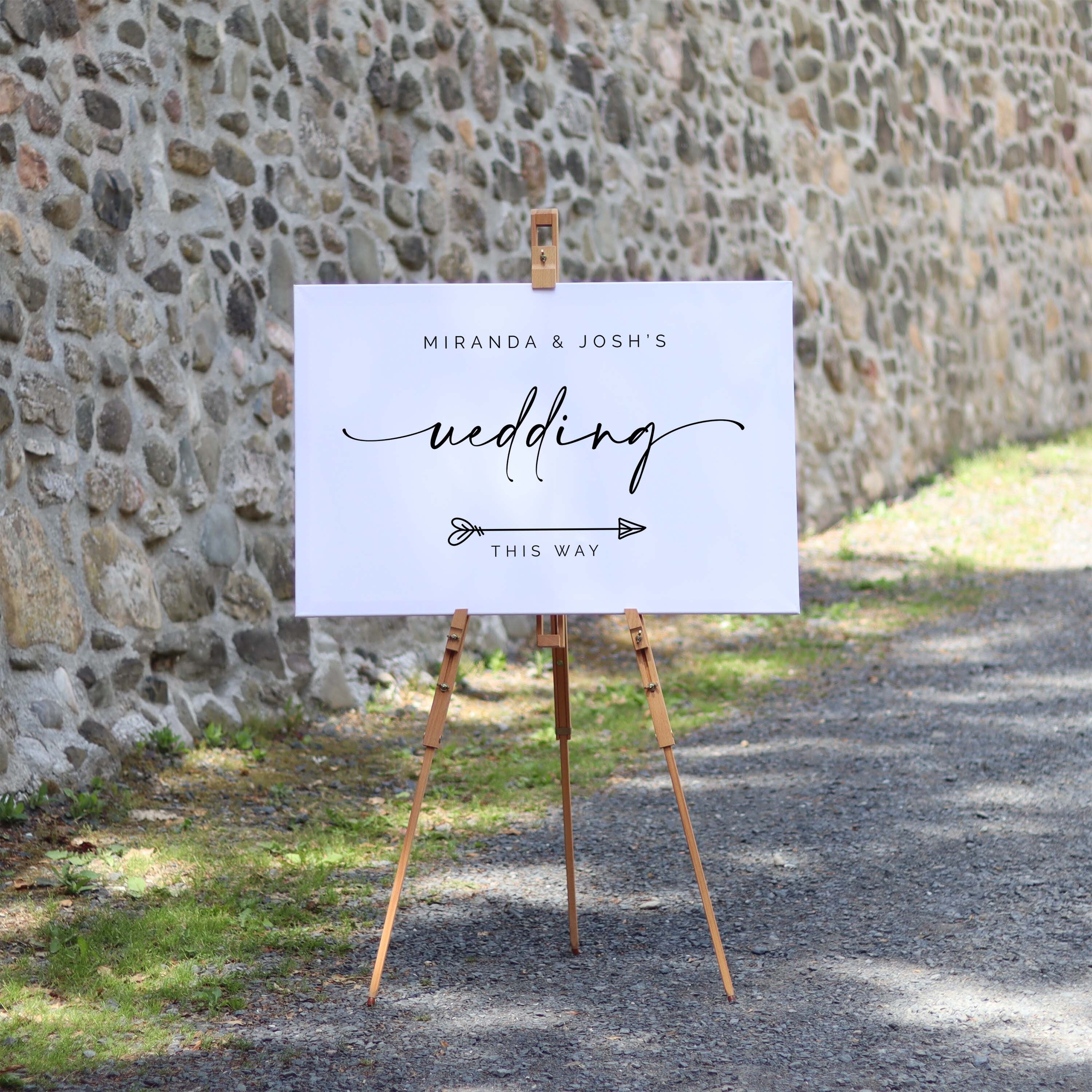 Wedding This Way Sign Wedding Welcome Sign Welcome to Our - Etsy