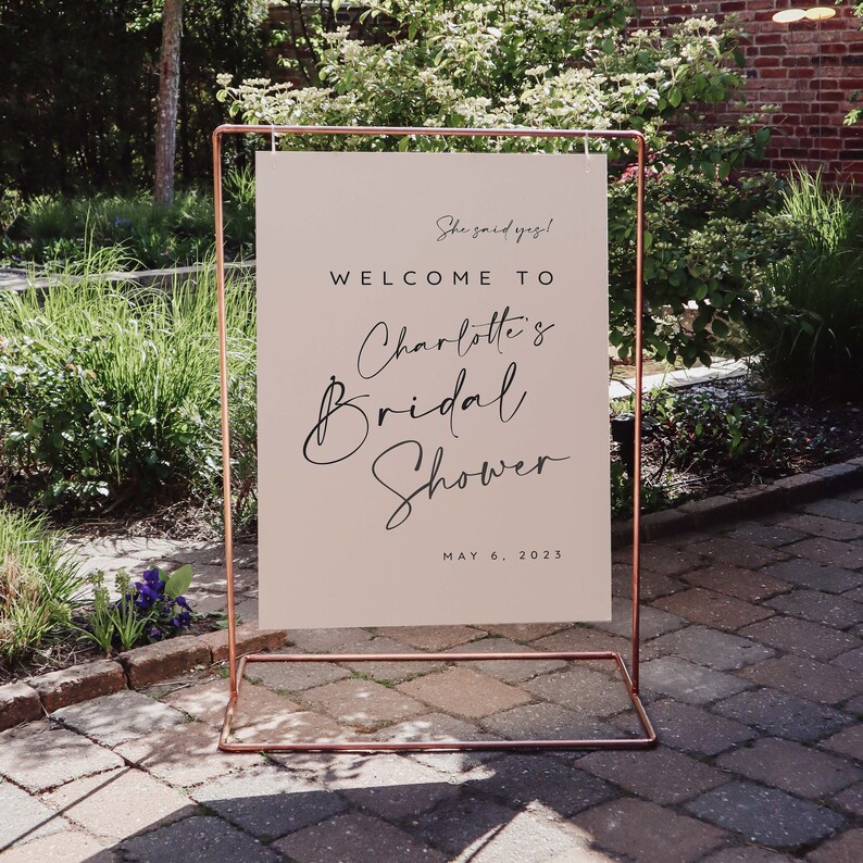 Bridal Shower Sign Minimal Bridal Shower Welcome Sign Bridal - Etsy