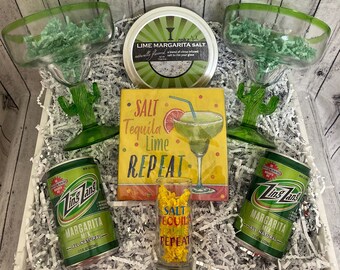 Margarita Gift Box, Summer Cocktail Gift Basket, Birthday for Her ...
