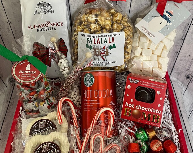 Christmas Snack Gift Basket Holiday Snack Gift Basket - Etsy