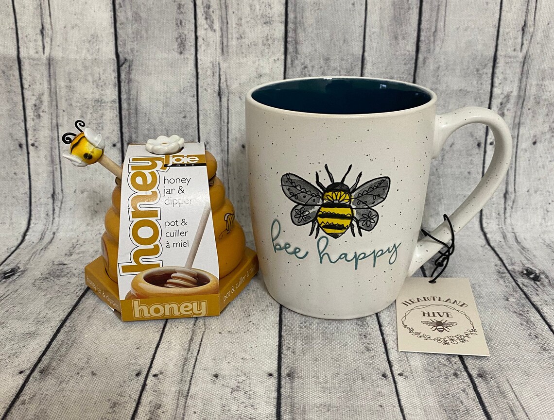 Hot Tea & Honey Gift Basket Bee Happy/ Thinking of You | Etsy