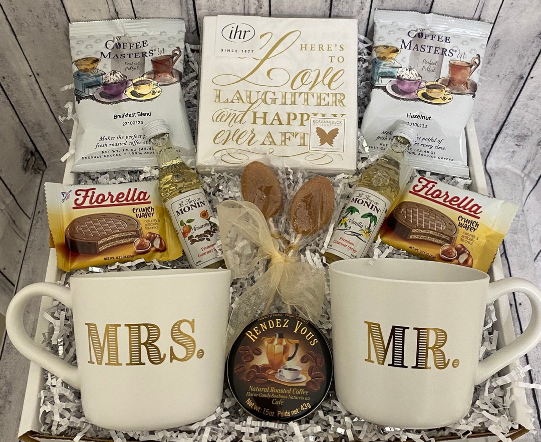 Mr & Mrs Wedding Gift, Wedding Gift for Couples, Engagement Gift Basket ...