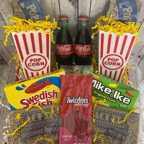 Couples Movie Basket - Etsy