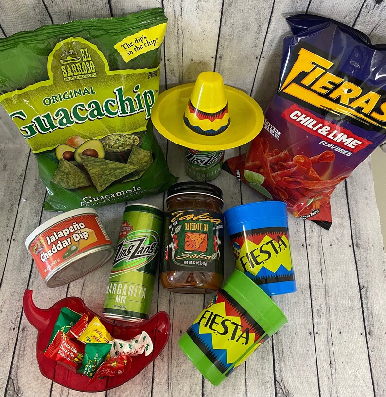 Margarita Chips and Salsa Snack Basket/ Fiesta Gift Basket/ | Etsy