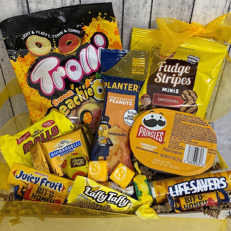 Yellow Snack Box - Etsy