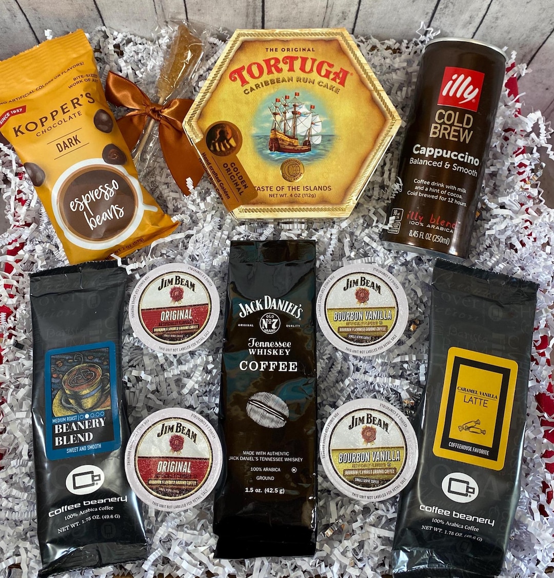 Coffee Gift Basket, Gourmet Coffee, Bourbon Coffee Basket, Gift Basket ...