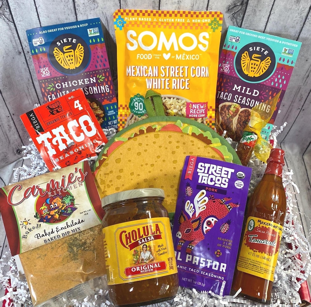 Deluxe Taco Night Gift Box, Dinner Basket, Taco Gift Box, Gift for ...