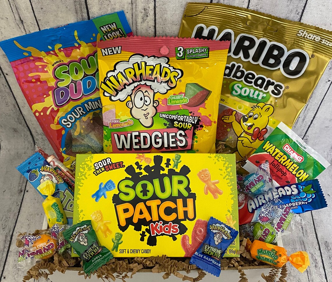 Sour Candy Gift Box, Candy Box, College Student Gift, Birthday Gift for ...