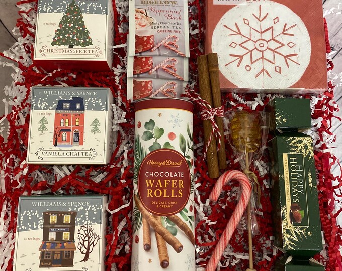 Christmas Hot Tea Care Package, Holiday Tea Lovers Gift Box, Gift of ...