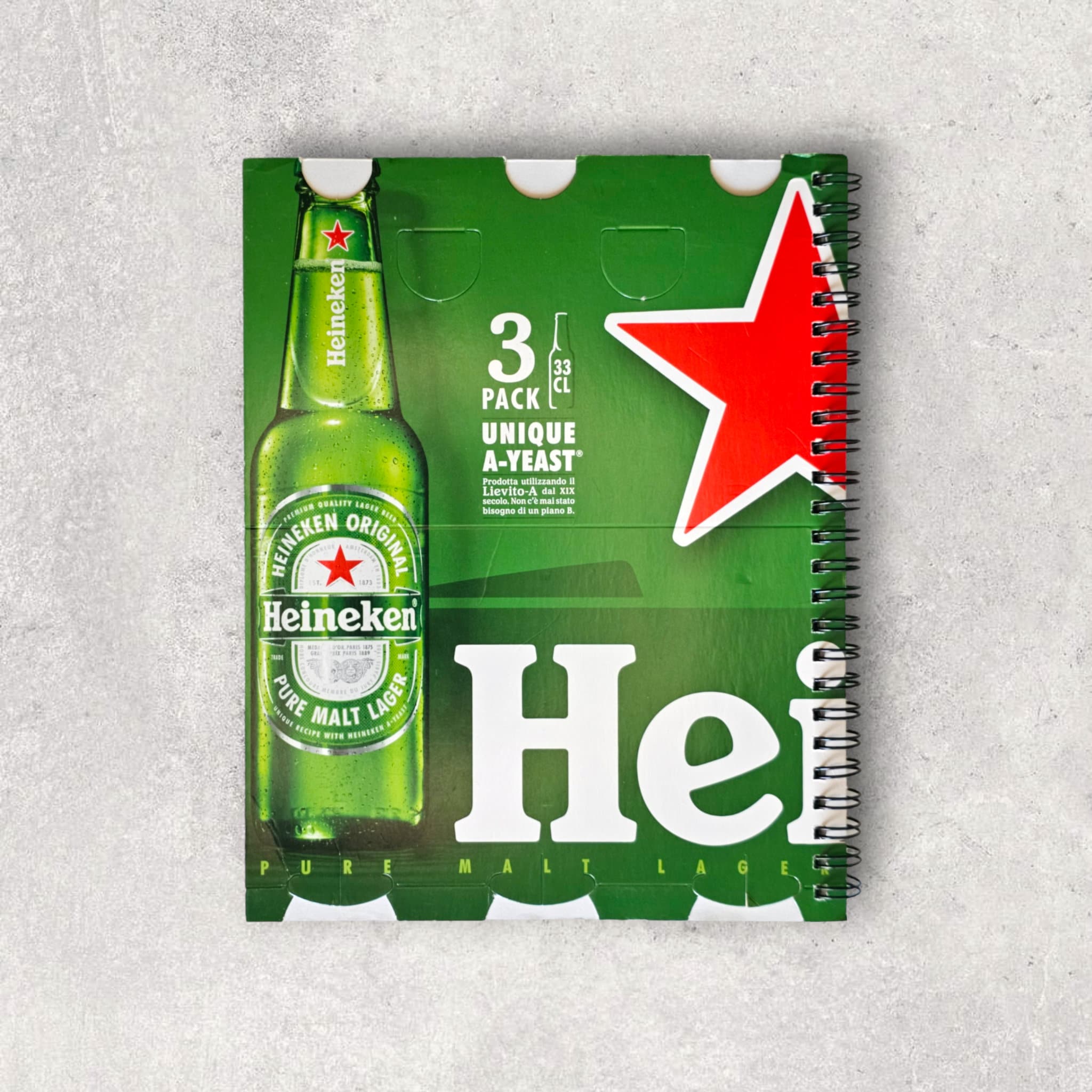 Heineken Beer Spiral Notebook - Recycled Paper Notebook Made With ...