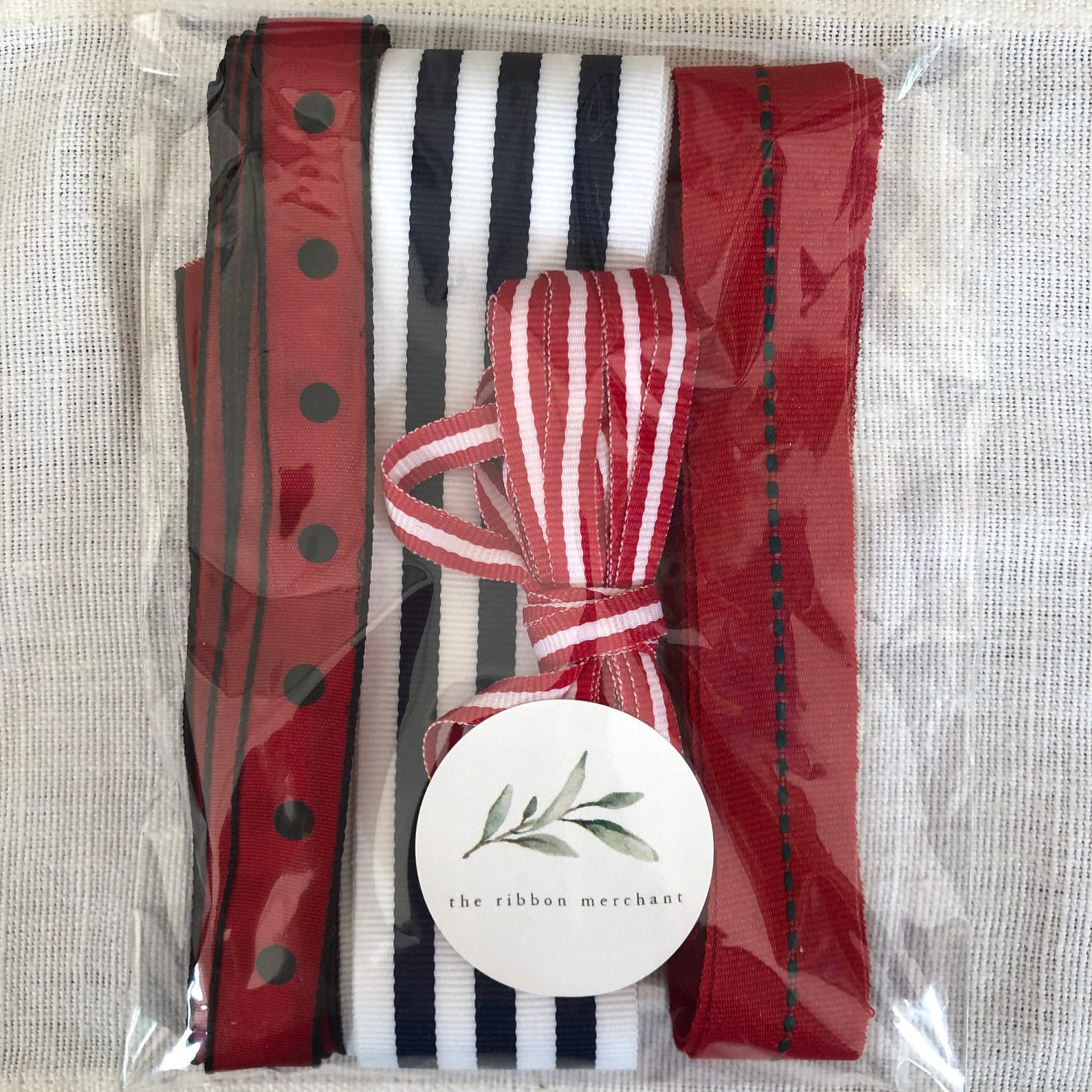 5 Assorted Red Mixed Ribbon Packs | Etsy