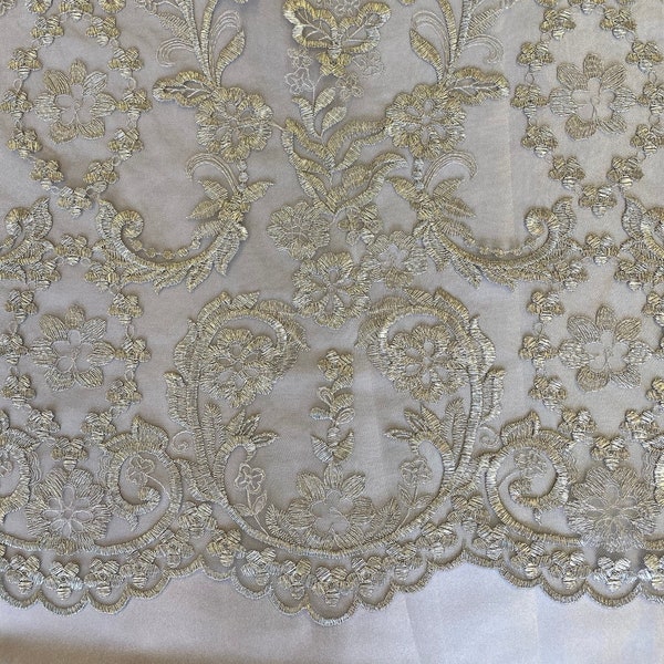 Silver Metallic Lace - Etsy