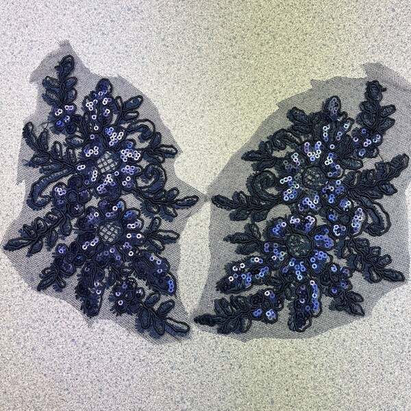 Navy Blue Sequin - Etsy