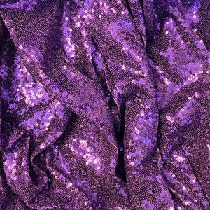 Purple Stretch Sequin Fabric | Etsy