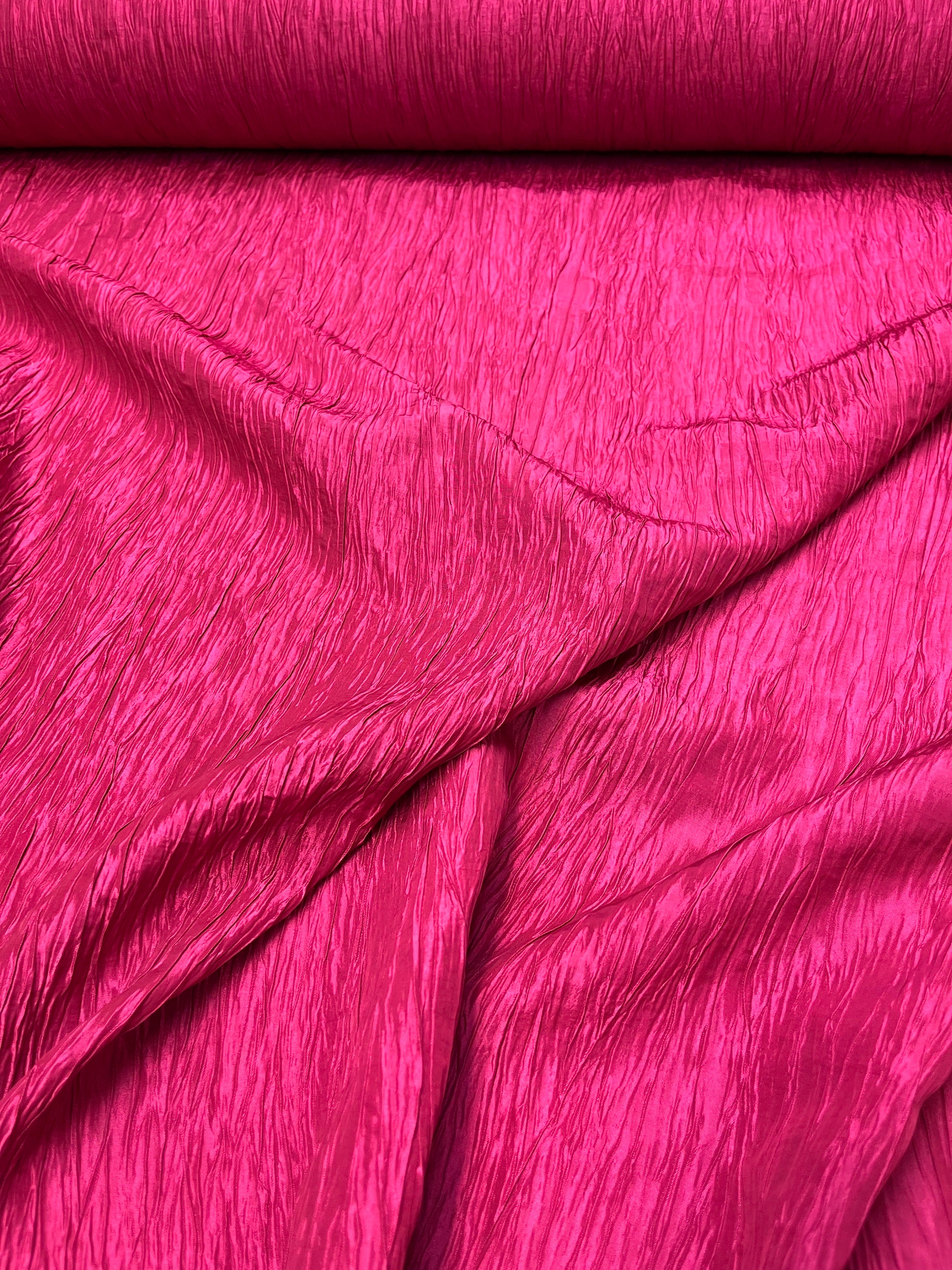 Fuchsia Pleated Taffeta Fabric - Etsy