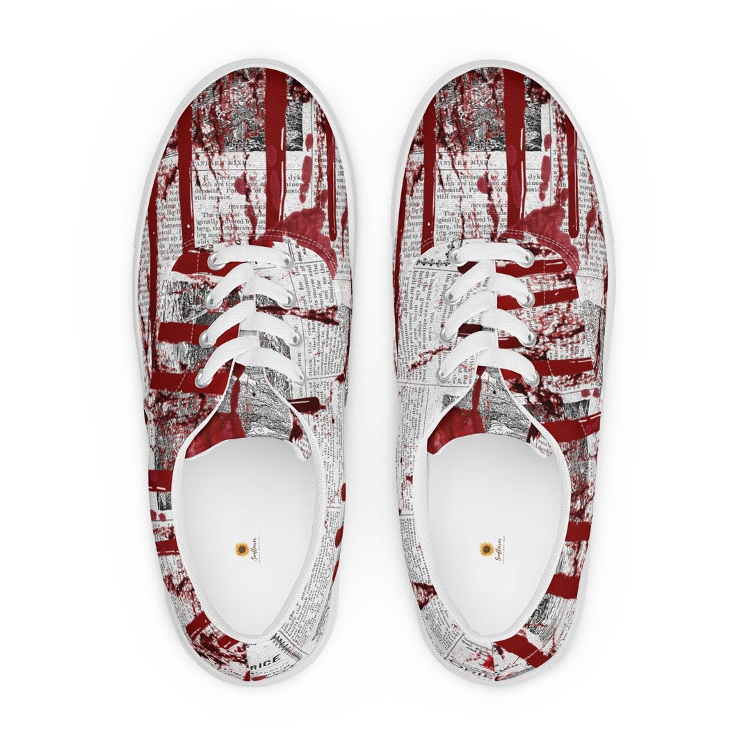 True Crime Murder Scene Womens Lace-up Canvas Shoes - Etsy