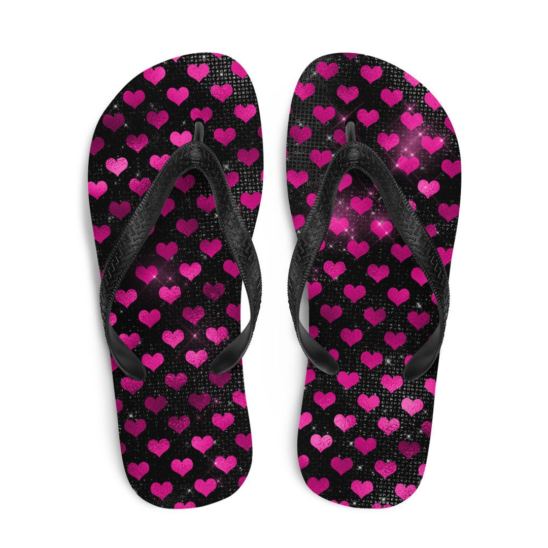 Purple Heart Flip-flops - Etsy