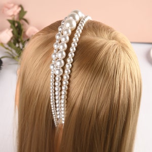 Pearl Headbandvintage Pearl Headbandautumn Pearl - Etsy