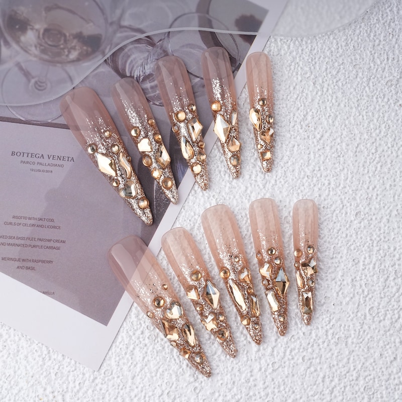 Luxury Press on Nails - Etsy
