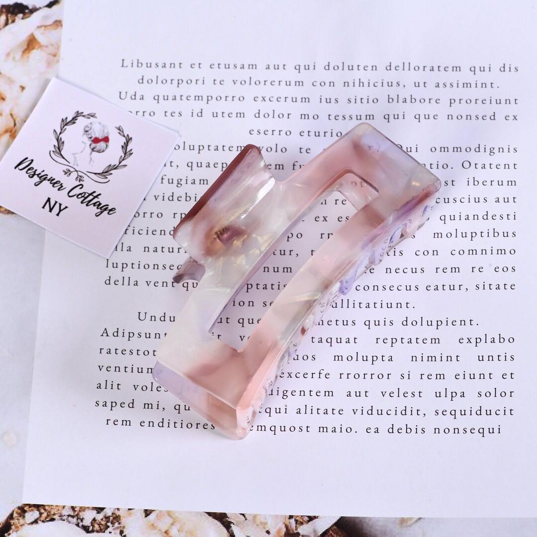 Large Marble Hair Clips,hair Claw for Women, Hollow Hair Clip,stylish ...