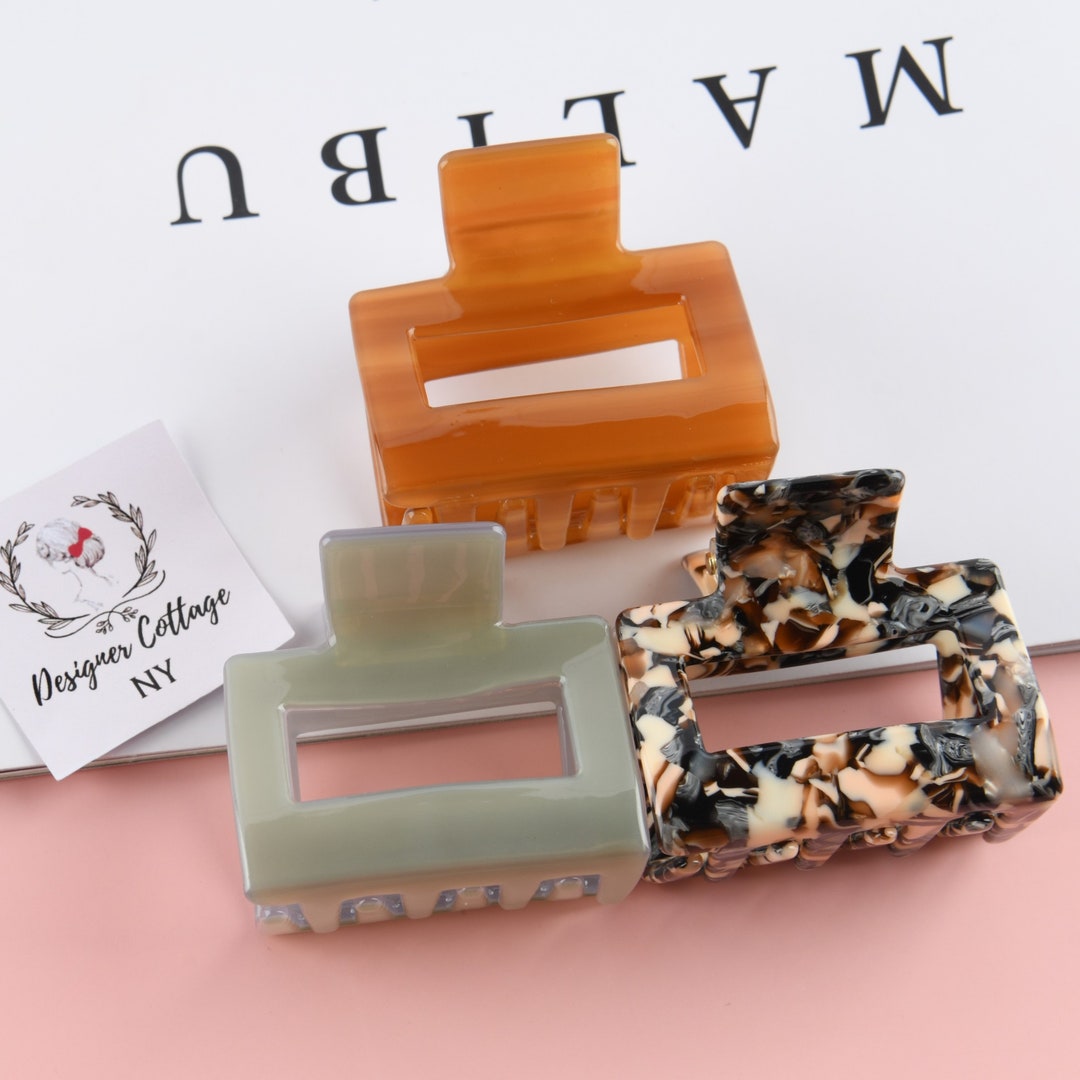 Geometric Acetic Hair Claw,hawksbill Hair Clip,girlish Stylish Hair ...