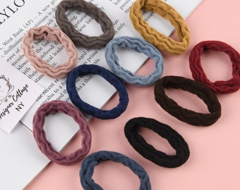 20 Mix Colors Elastic Hair Ties,nylon/polyester Rubber Hair Rope ...
