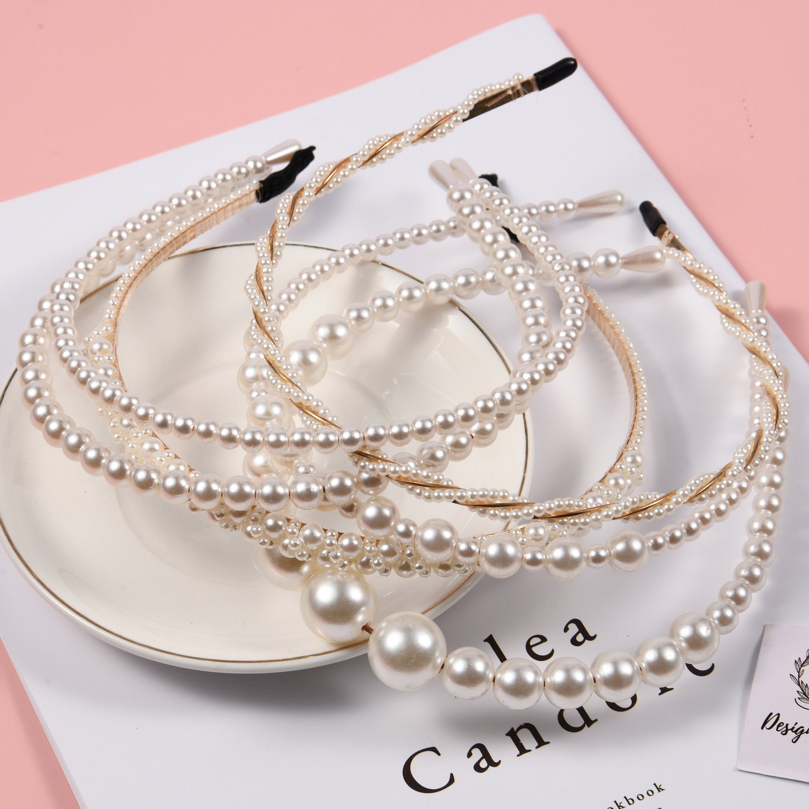 Pearl Headbandvintage Pearl Headbandspring Pearl - Etsy