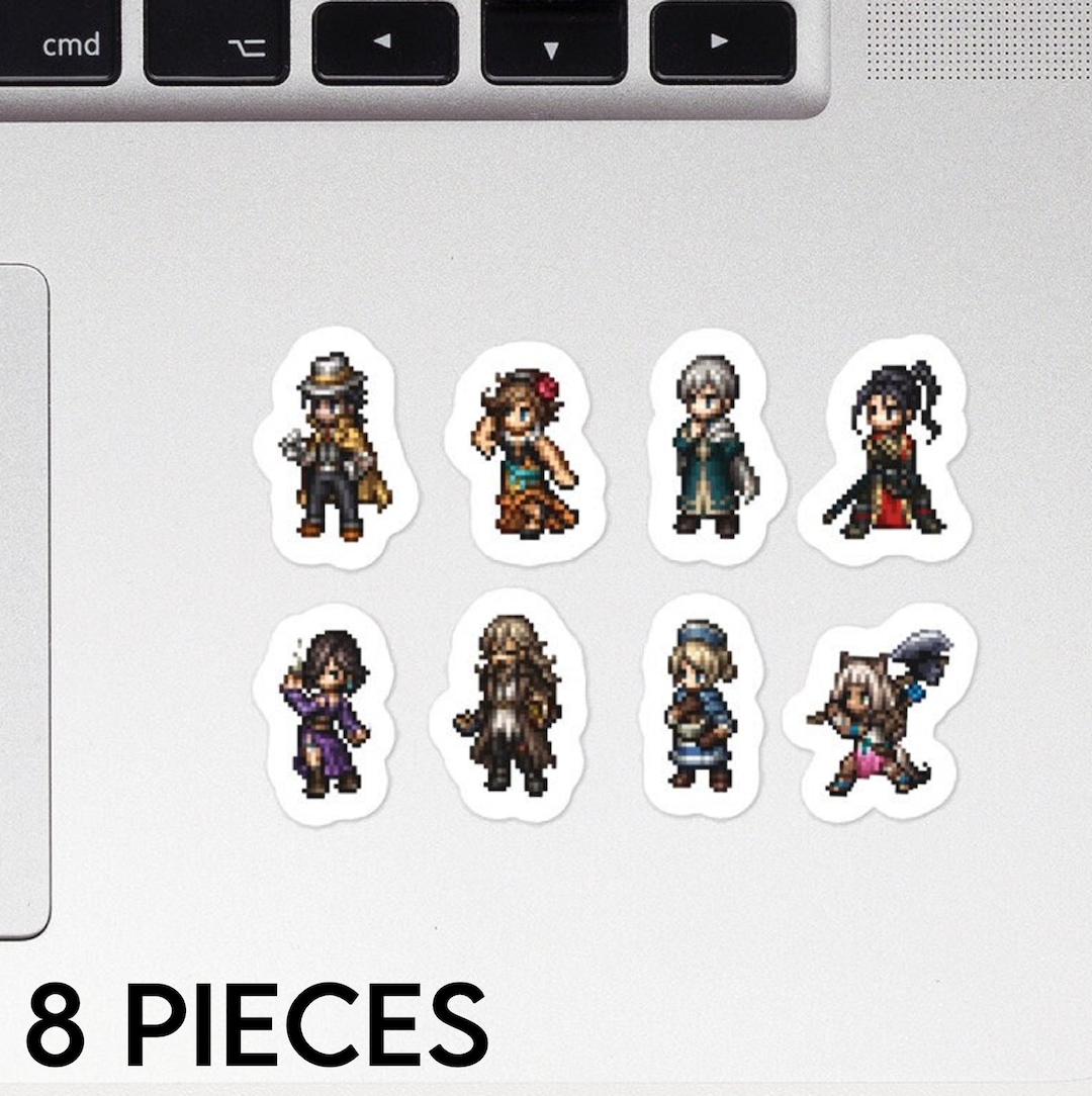 Octopath Traveler 2 Sprites Stickers (8 Pack) Partitio Hikari Agnea ...