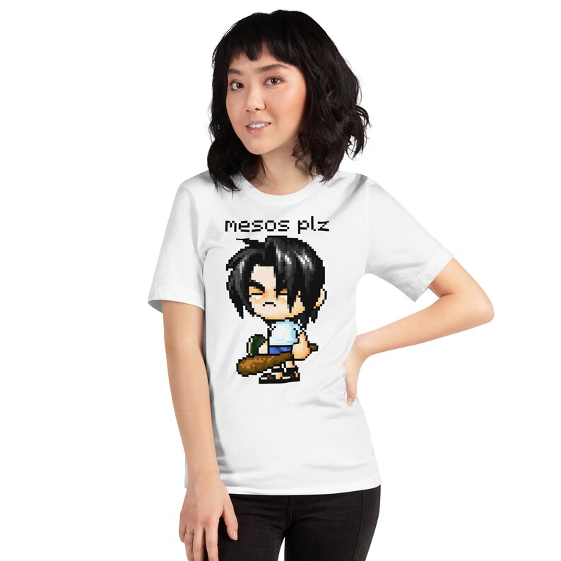 MESOS PLZ Funny Maplestory Nostalgia Party Quest Reboot Nerf Meme White ...