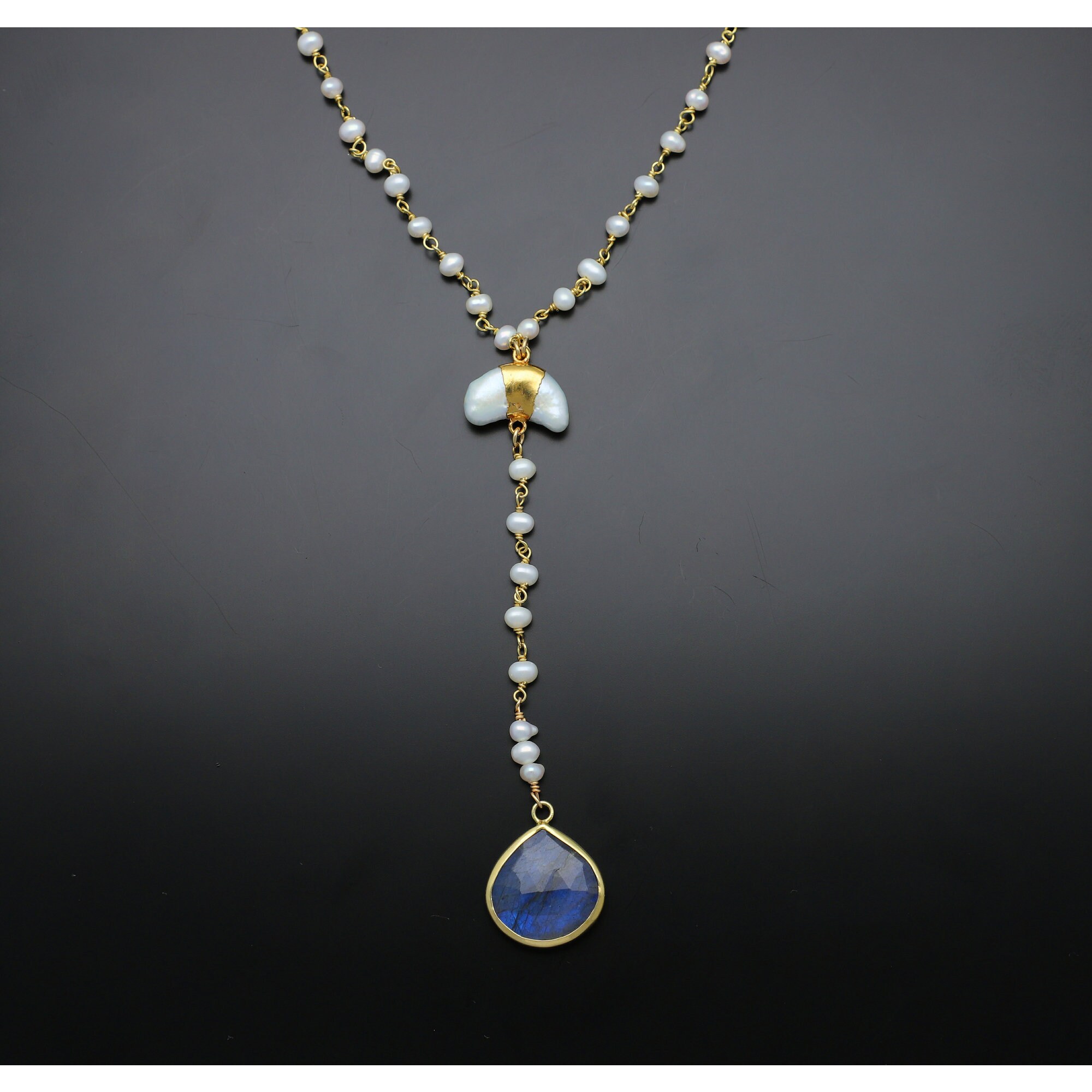 Collier perle deau douce / Femmes Chaîne perlée / Cadeau pour elle ...