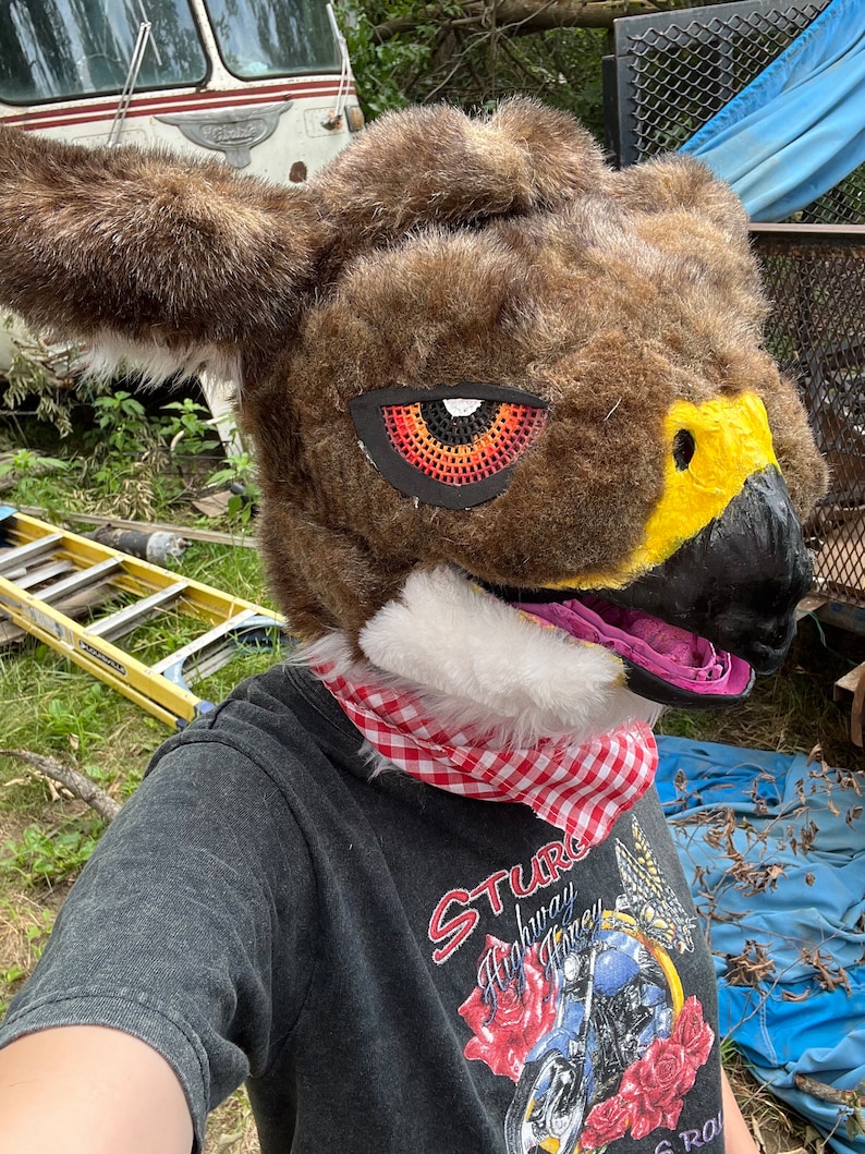 Hawk Griffin Fursuit Dinomask Premade - Etsy
