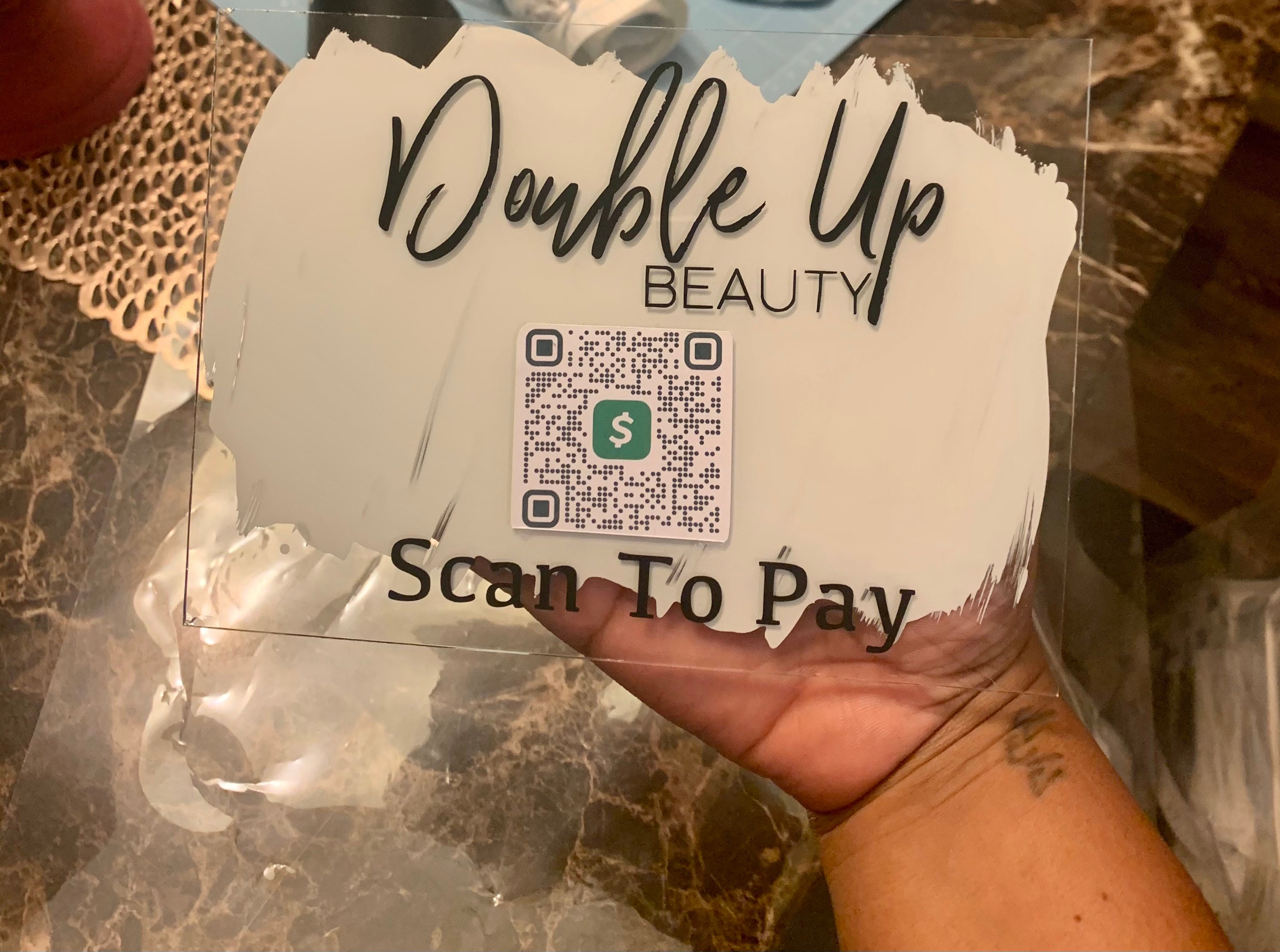 Contactless Cash App Signbusiness Sign Pop up Shop Sign Glass Sign - Etsy