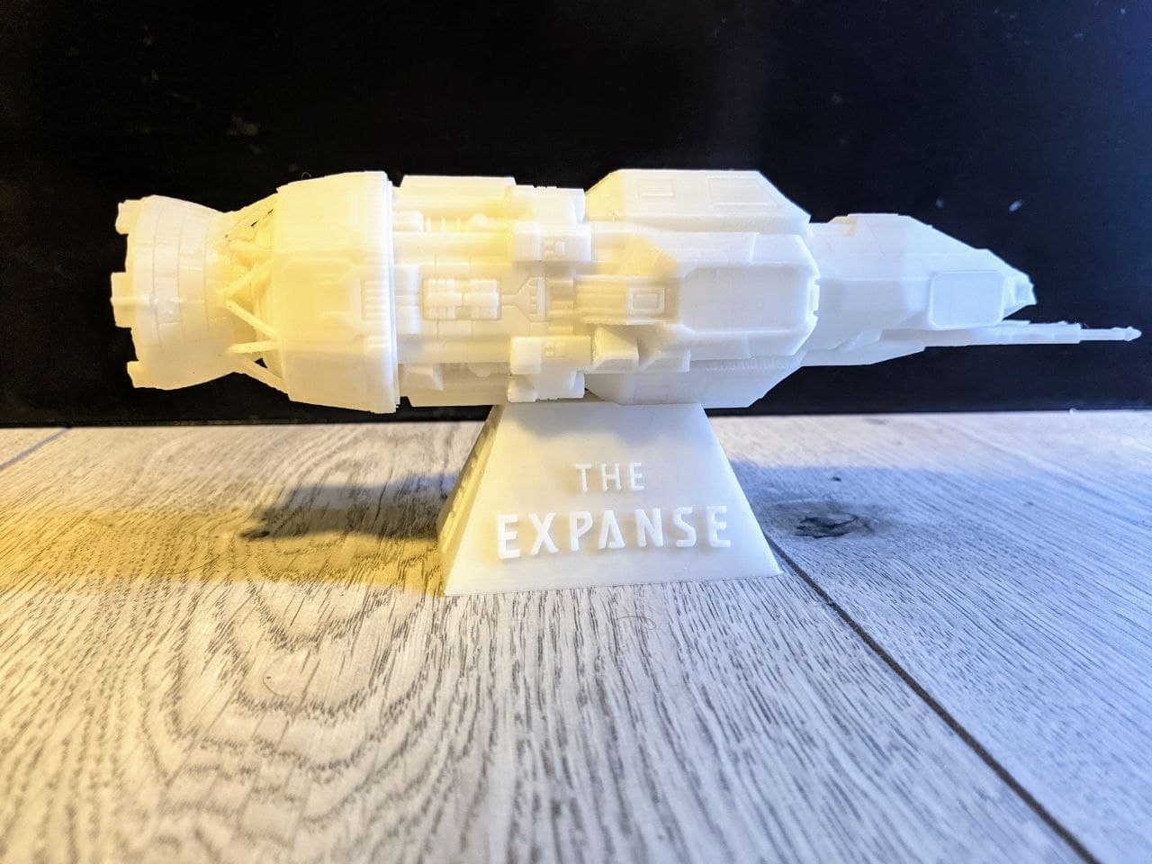 The Expanse Rocinante Ship 3D Printed PLA Model White 8.3inches Long ...