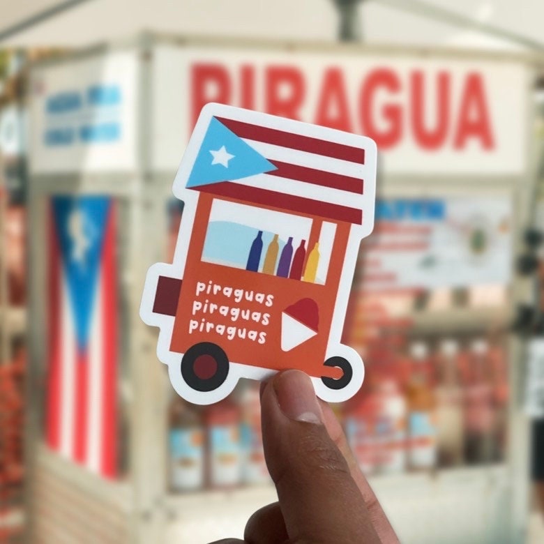 Piragua Cart Sticker Decal Water Bottle Sticker Yeti - Etsy