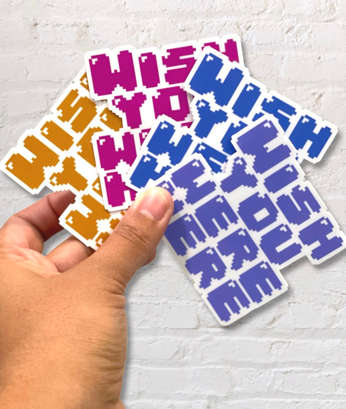 Pixelated Wish You Were Here Sticker Decal | Etsy