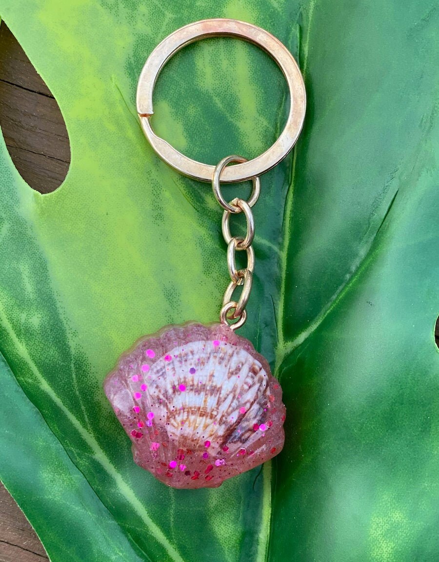 Seashell Keychain - Etsy