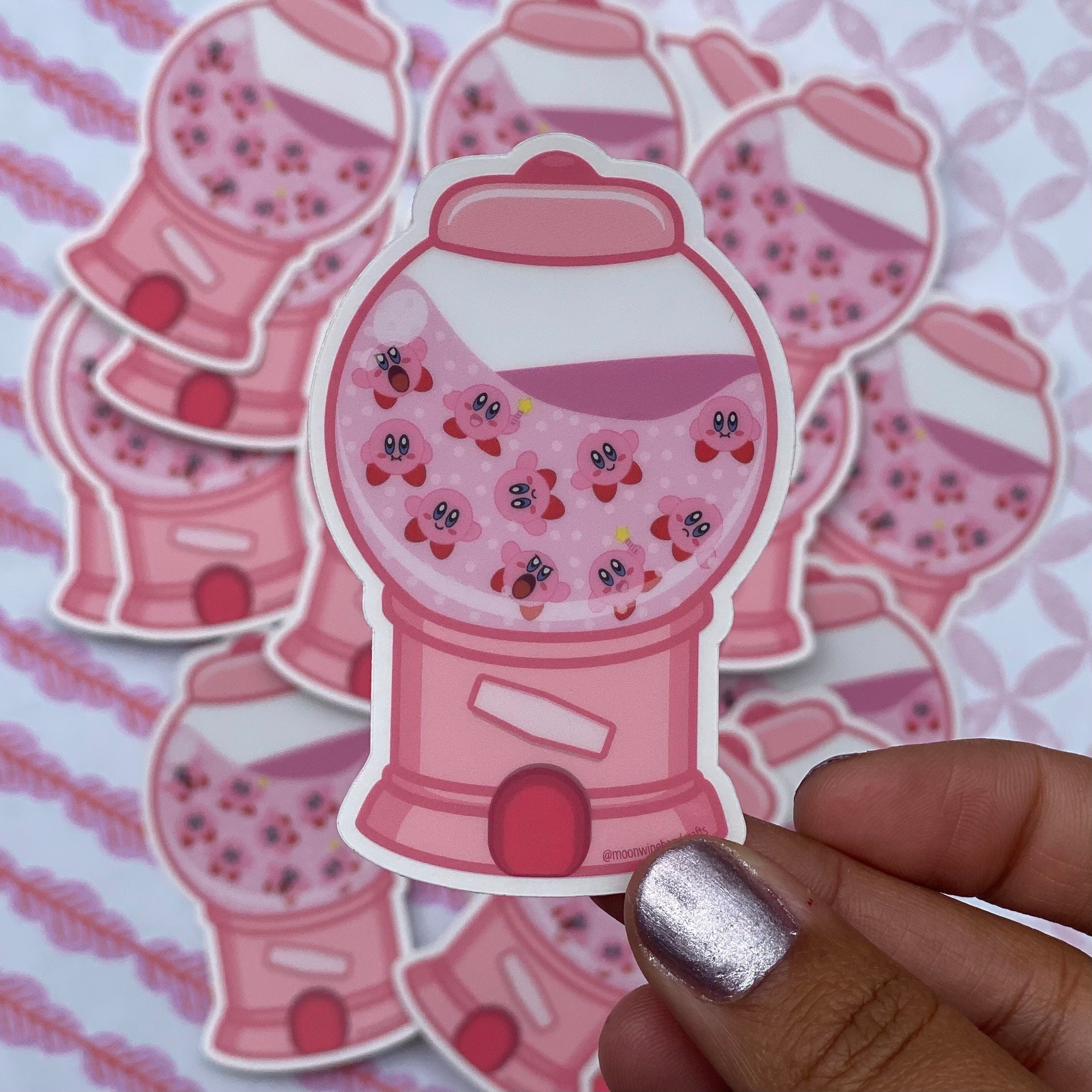Kirby Kandy Dispenser Sticker Decal | Video Game Water Bottle Sticker ...