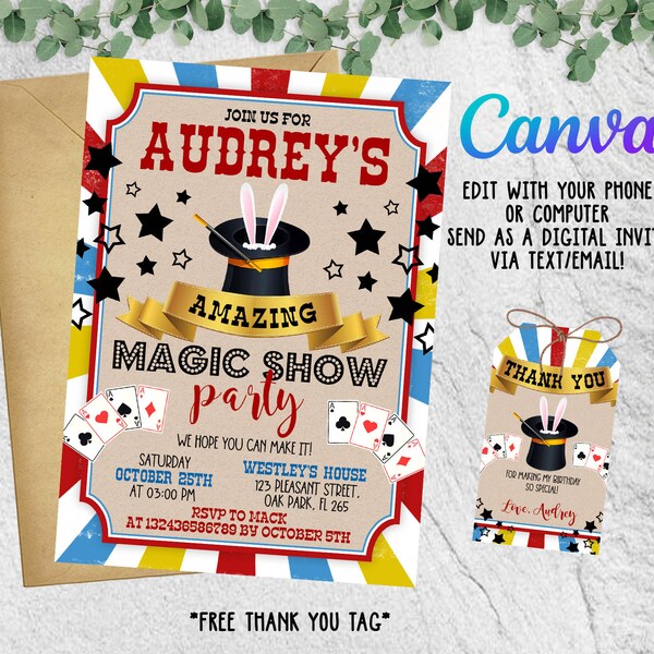 Circus Party Invite - Etsy