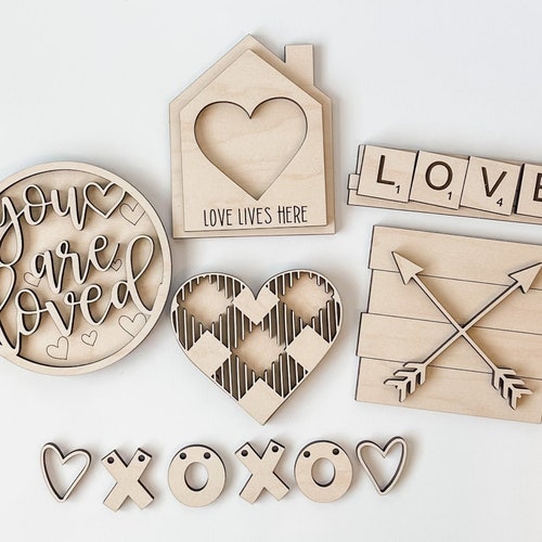 Spring Tiered Tray Unfinished DIY Wood Kit Blanks to Decorate - Etsy