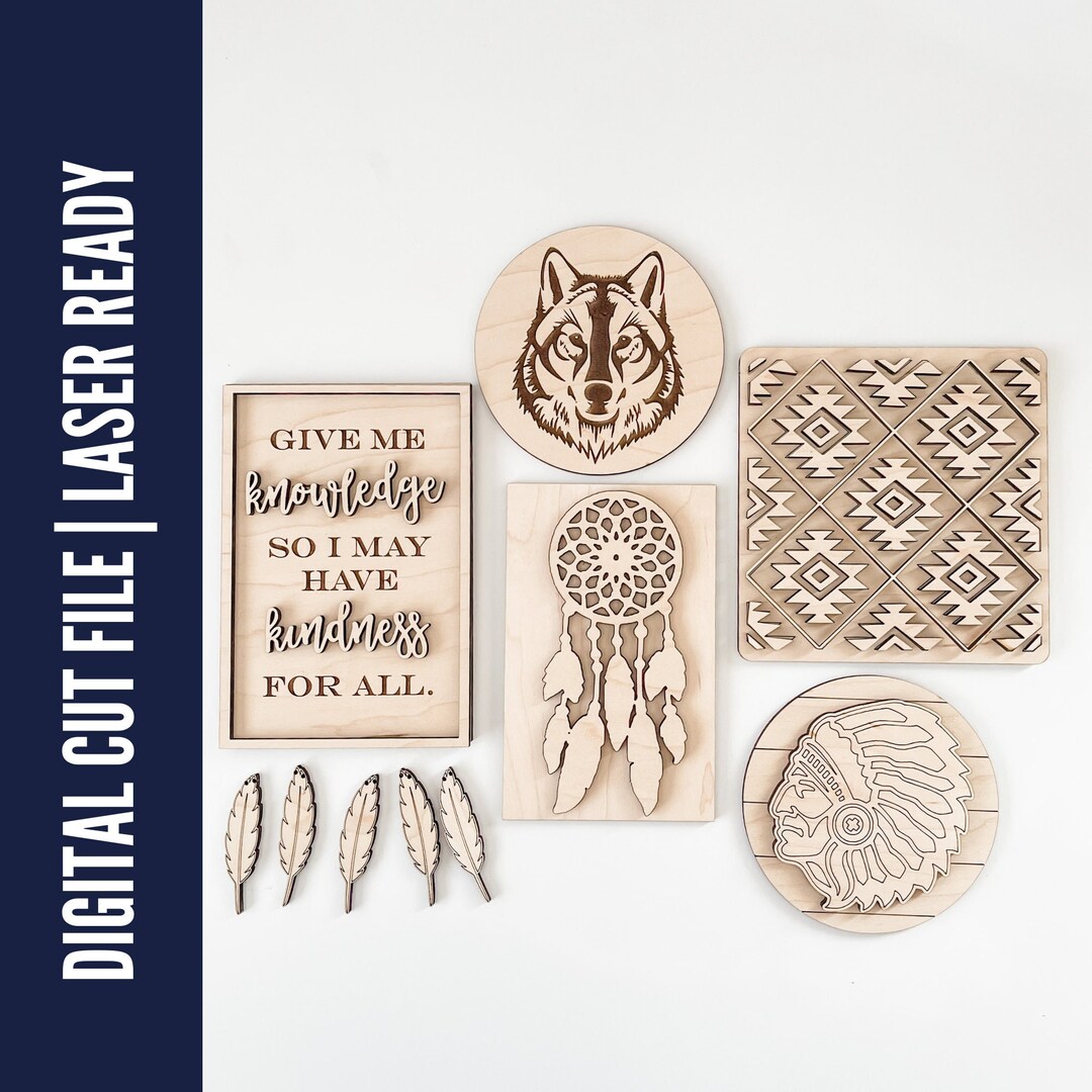 Native American SVG Tiered Tray Cut File Laser Cut File Glowforge ...