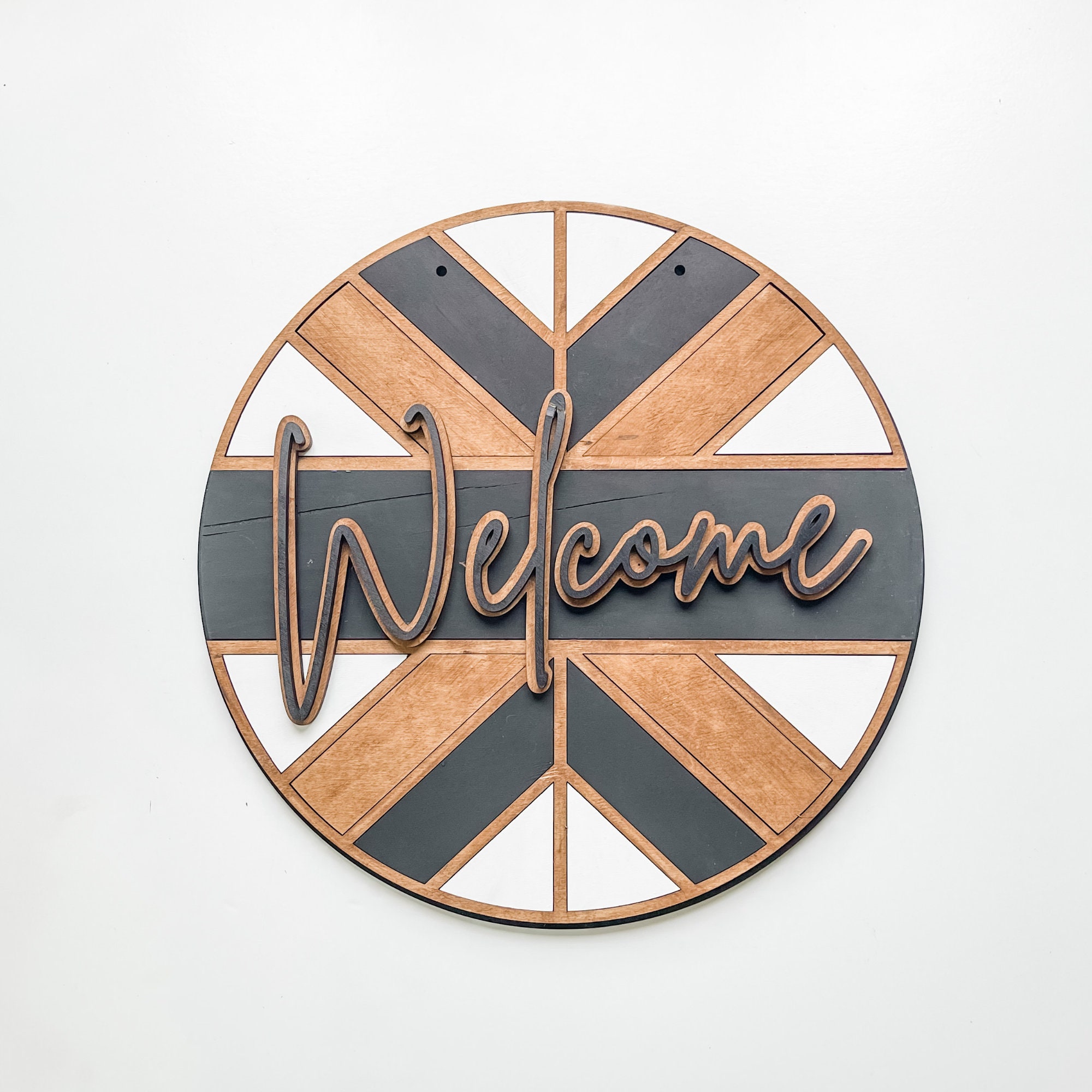 Welcome Patchwork Quilt Door Hanger Welcome Unfinished DIY - Etsy