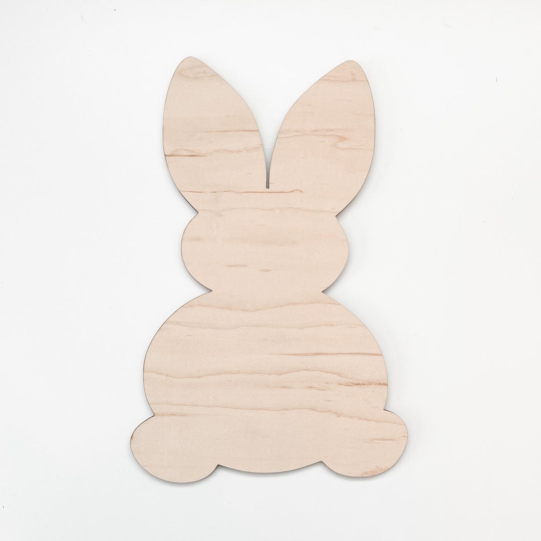 Easter Bunny Rabbit DIY Wood Blanks to Decorate, Unfinished Wood Sign ...