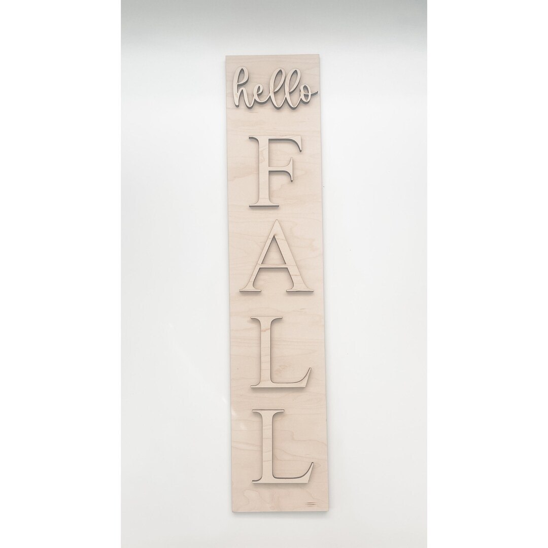 Hello Fall DIY Porch Leaning Sign, Fall Decor Unfinished DIY Wood Kit ...